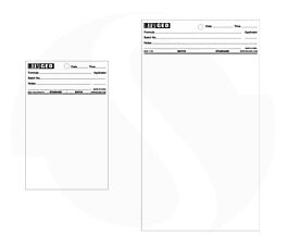 Plain White Drawdown Charts: 150×100mm (1,000 pcs/package) Clear-coated